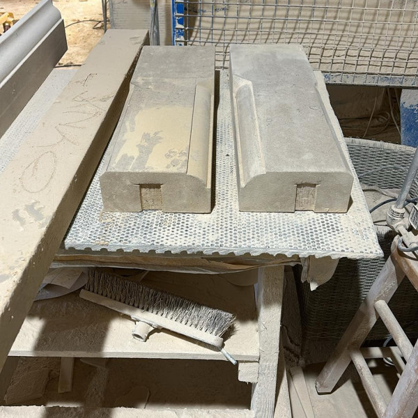 Stone fireplace jambs